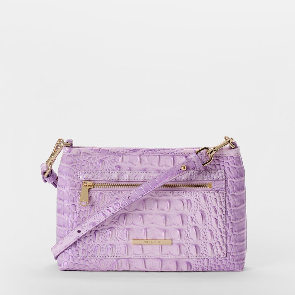 Brahmin Vida Leather Crossbody - Gentle Lavender Melbourne [0tglYopB ...