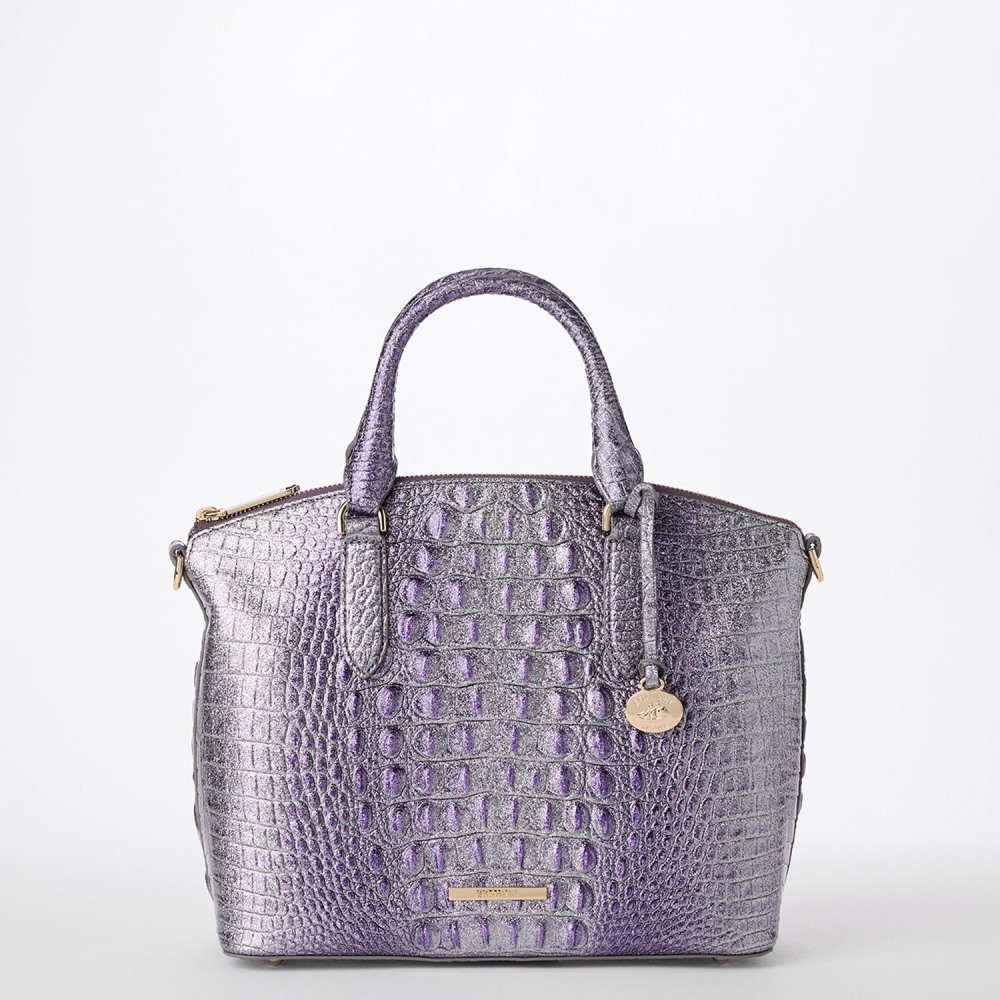 Brahmin Duxbury Leather Satchel - Purple Glitter Melbourne [1PQpMqwW ...