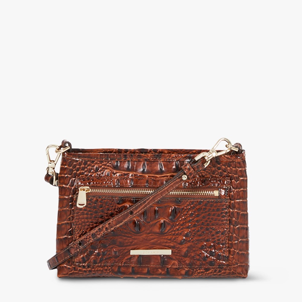 Brahmin Vida Leather Crossbody - Pecan Melbourne [9KvTBFZd] - $108.00 ...
