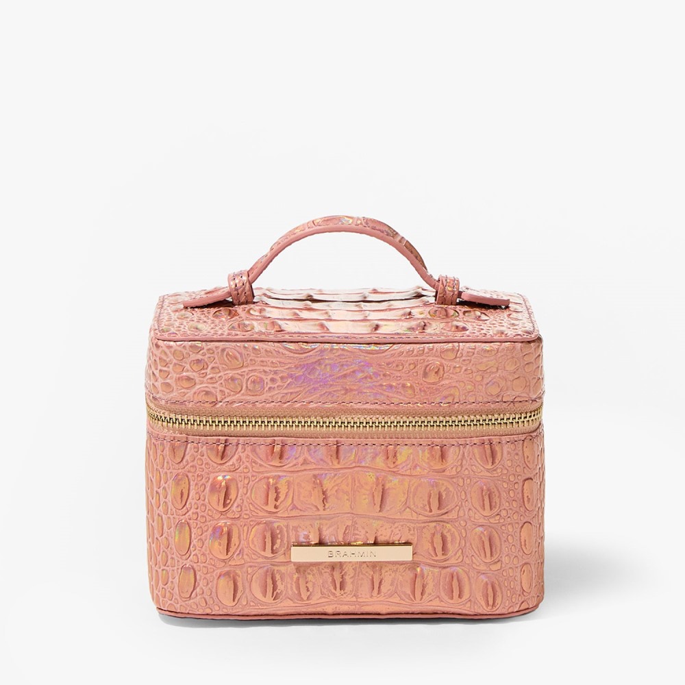 Brahmin Small Charmaine Leather Make-up Case - Rose Gold [9c29ml0S ...