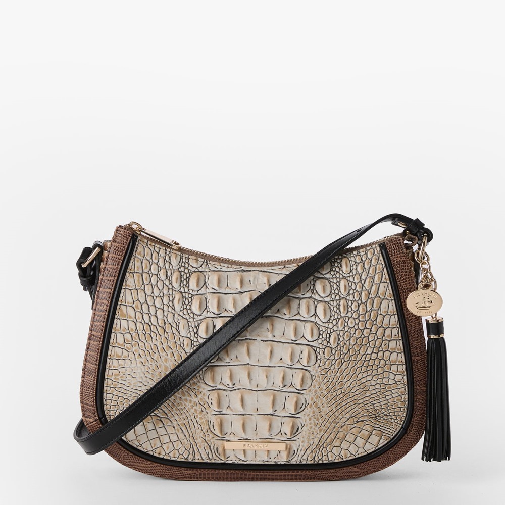 Brahmin Shayna Leather Crossbody - Timeless Taupe Skien [BFOavEMp ...