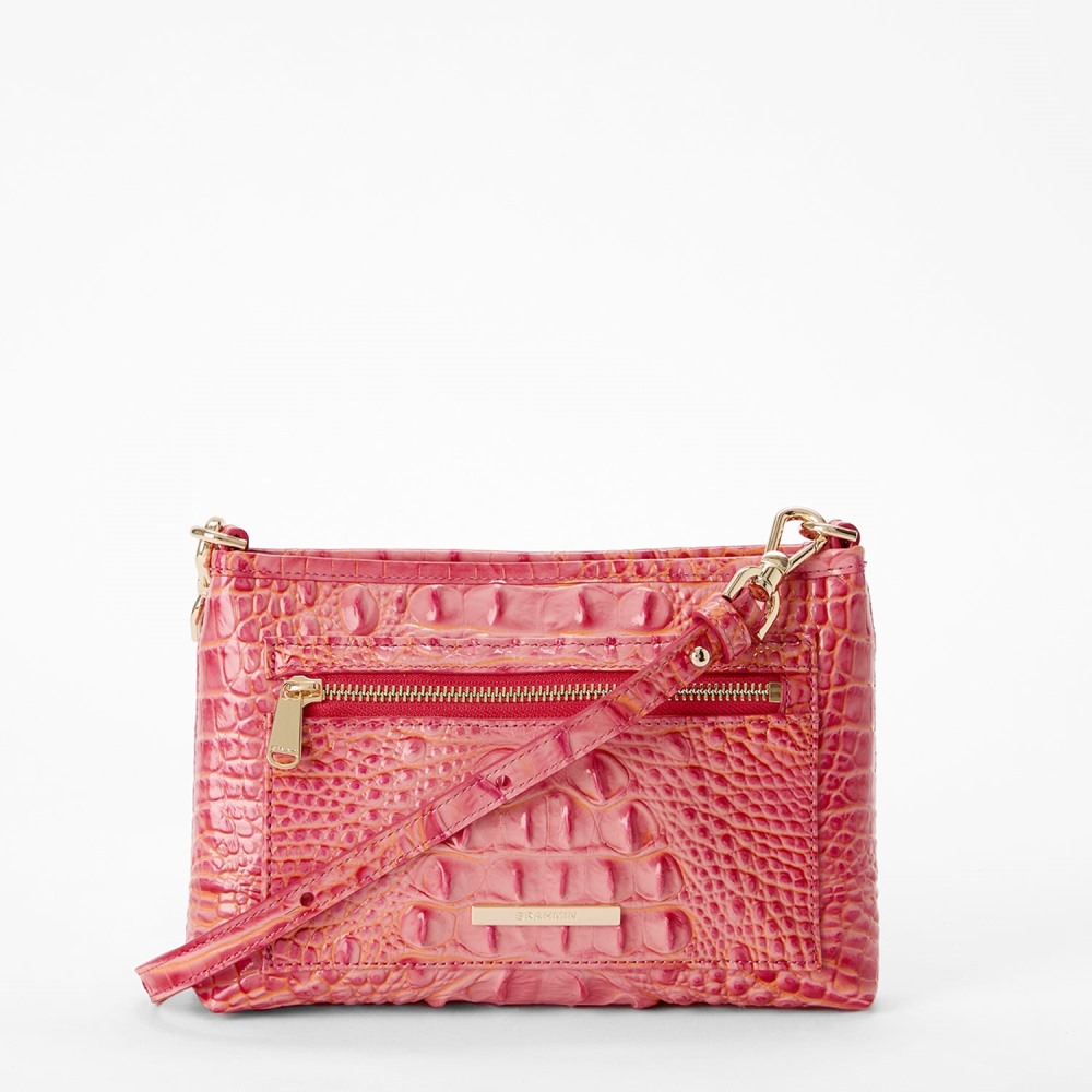 Brahmin Vida Leather Crossbody - Coral Snapdragon Melbourne [CMDe2o00 ...