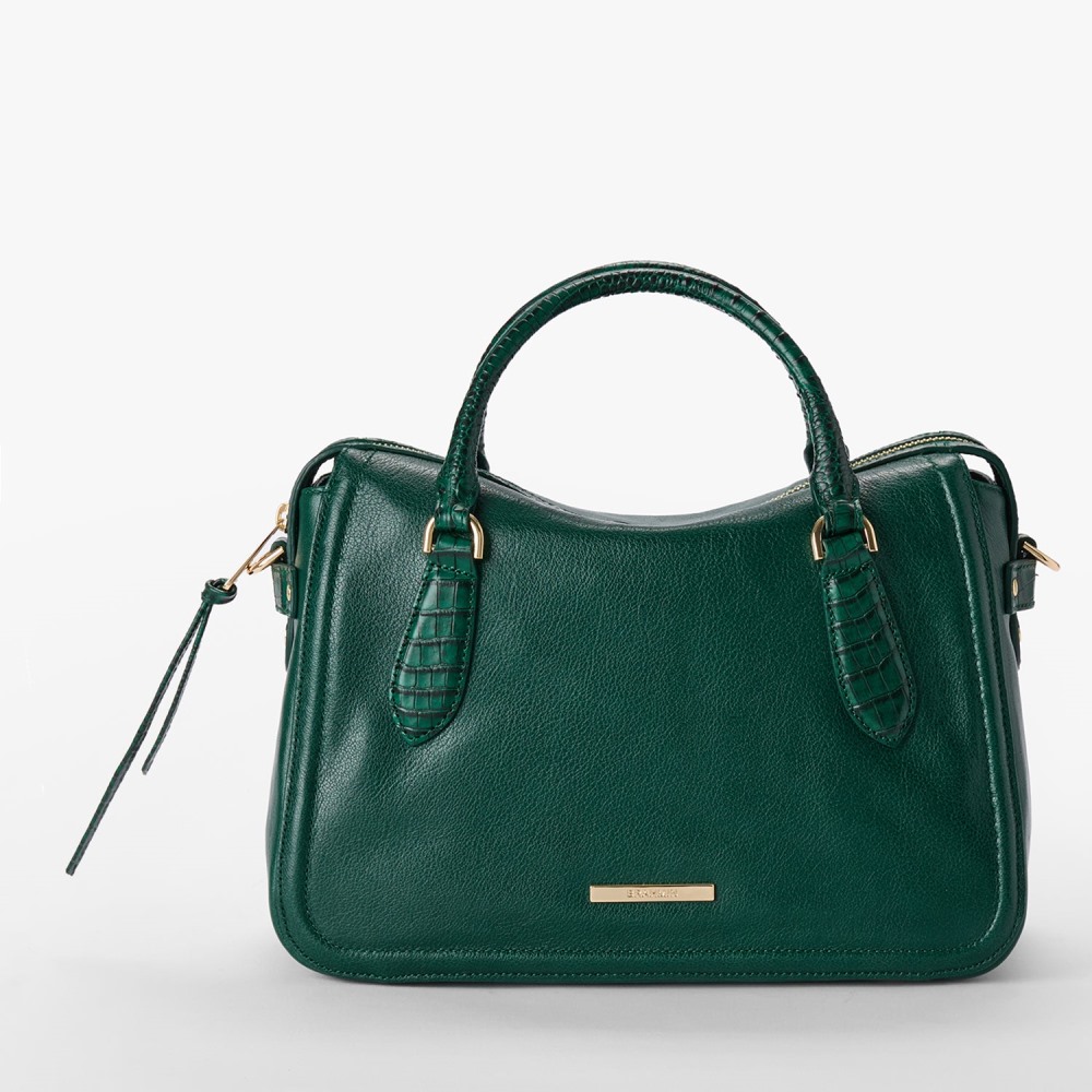 Brahmin Micaela Leather Satchel - Green Jupiter [FZpuzvkF] - $109.00 ...