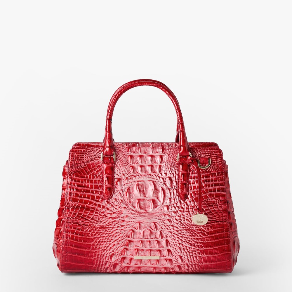 Brahmin Small Finely Leather Satchel - Embrace Ombre Melbourne ...