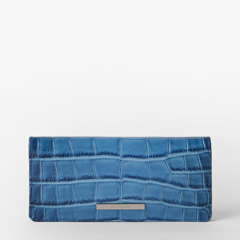 Brahmin Ady Leather Wallet - Heavenly Blue Lumeria [qlLui8lM] - $87.00 ...