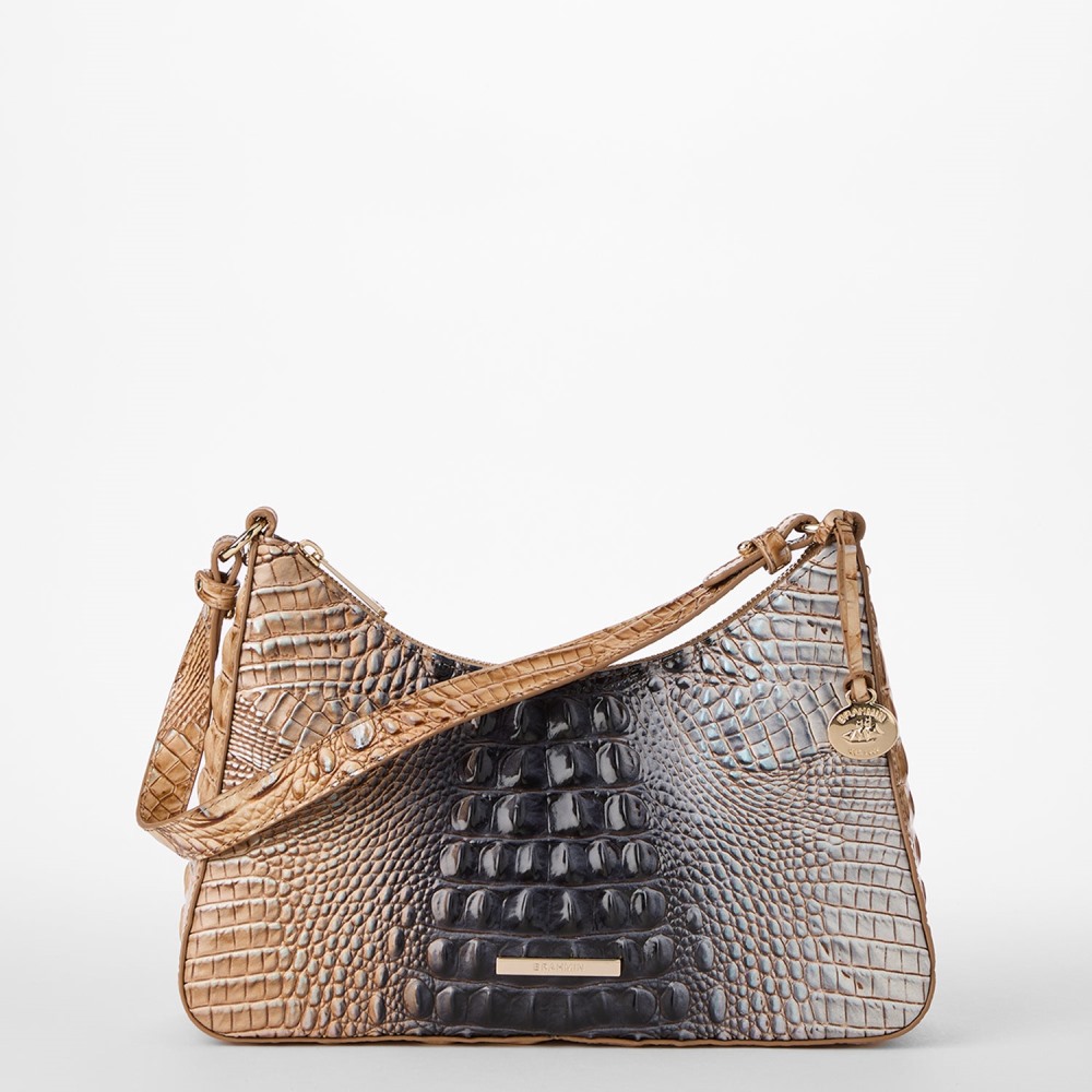 Brahmin Esme Leather Shoulder Bag - Tri-Color Ombre Melbourne [vRxyNLSA ...